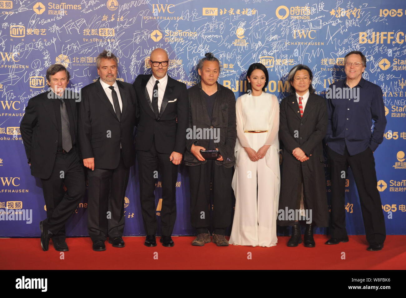 Chinese actress Zhou Xun, third right, Hong Kong director Peter Chan ...