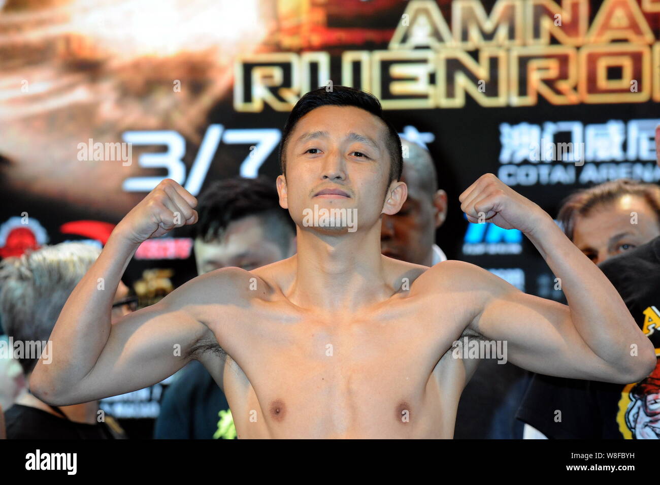 Olympic boxing gold medalist Zou Shiming of China poses during the ...