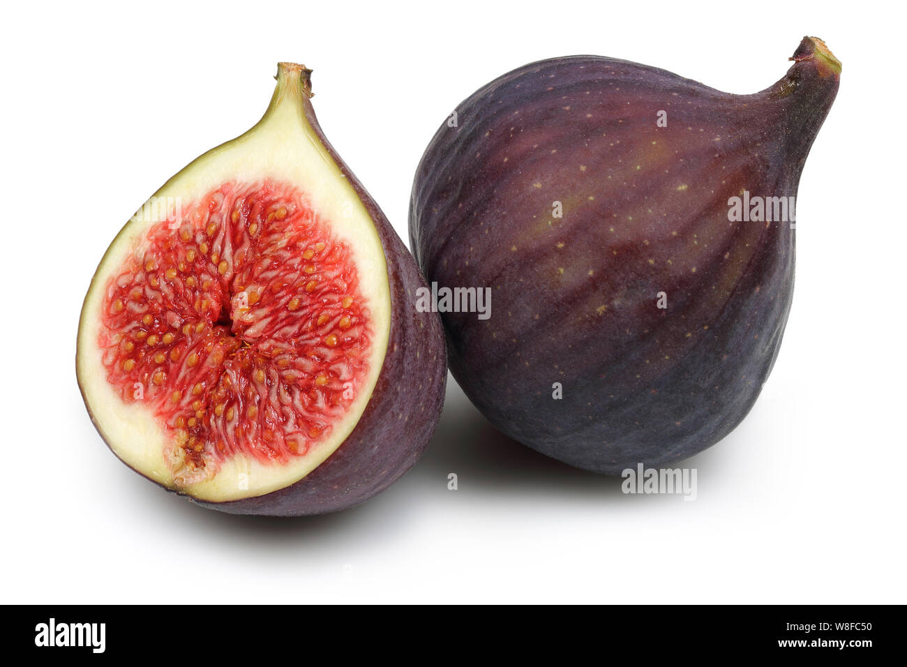Fresh purple fig fruits isolated on white background Stock Photo - Alamy