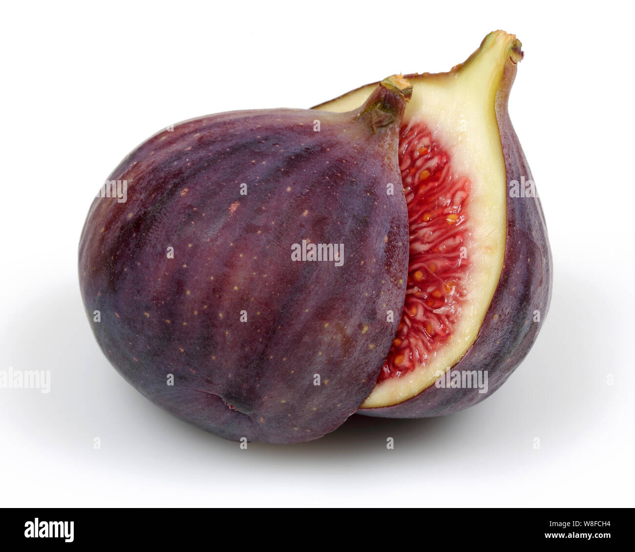 Fresh purple fig fruits isolated on white background Stock Photo - Alamy