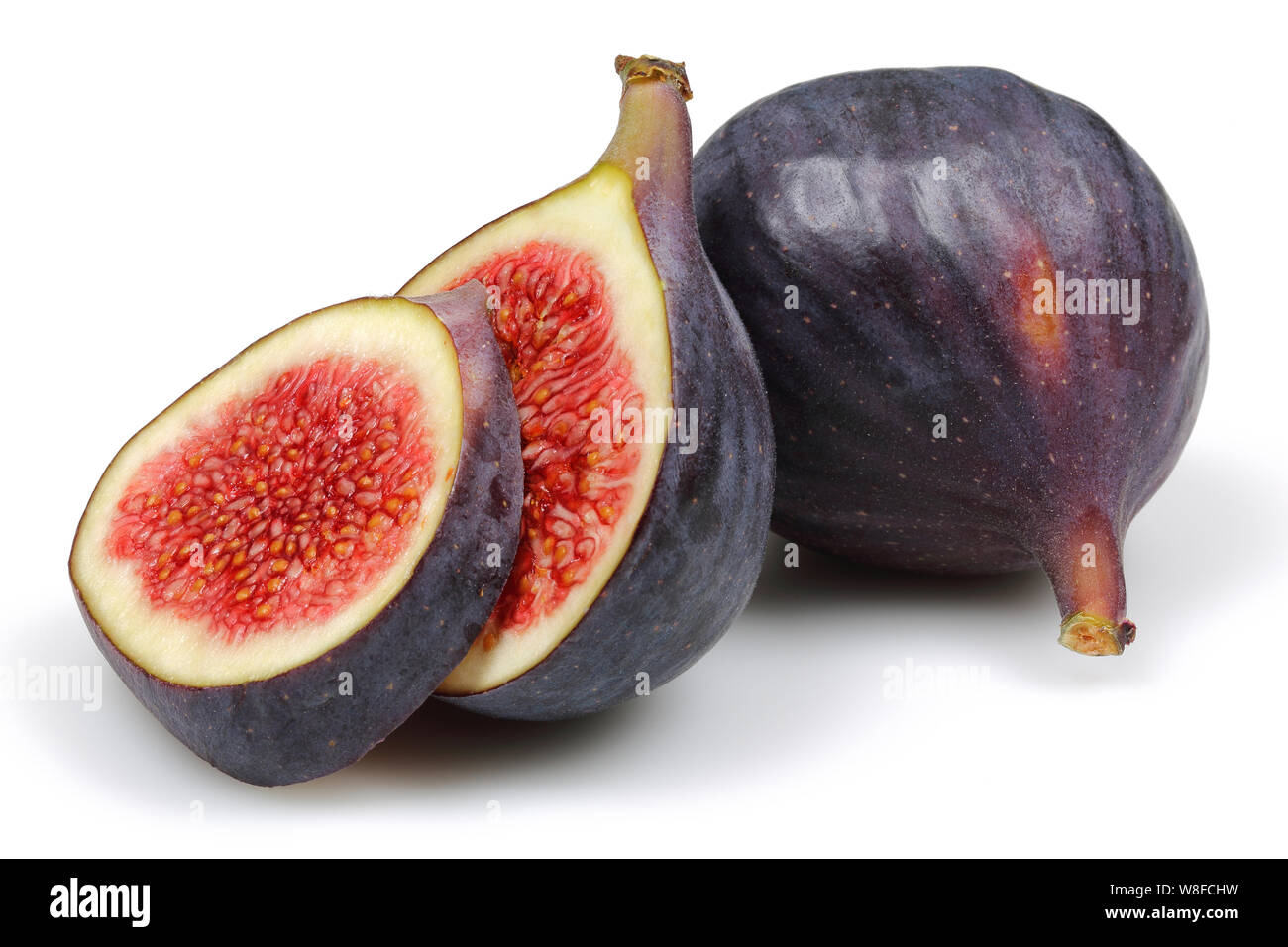 Fresh purple fig fruits isolated on white background Stock Photo - Alamy