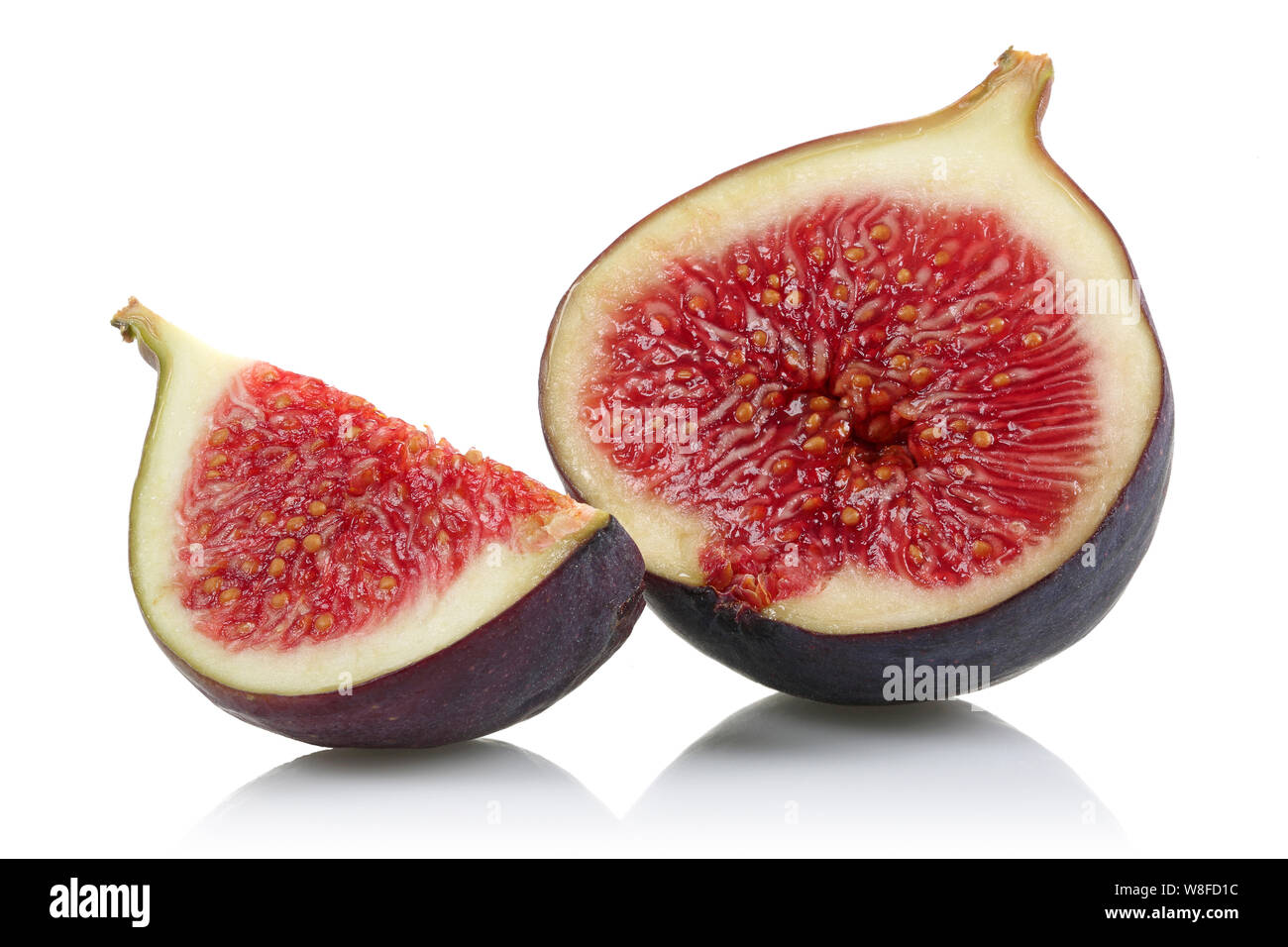 Fresh purple fig fruits isolated on white background Stock Photo - Alamy
