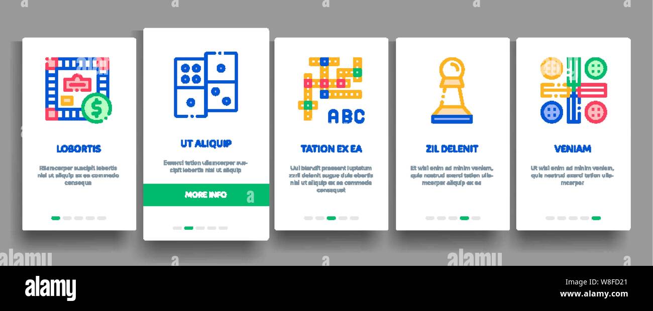 Interactive Kids Games Vector Onboarding Stock Vector Image & Art - Alamy