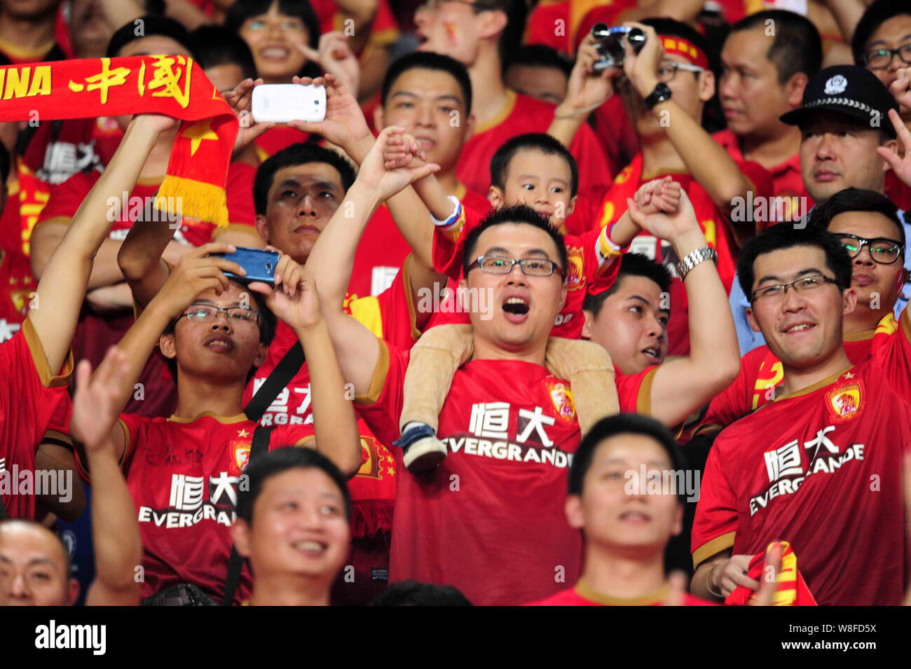 --FILE--Chinese football fans show support for China's Guangzhou ...