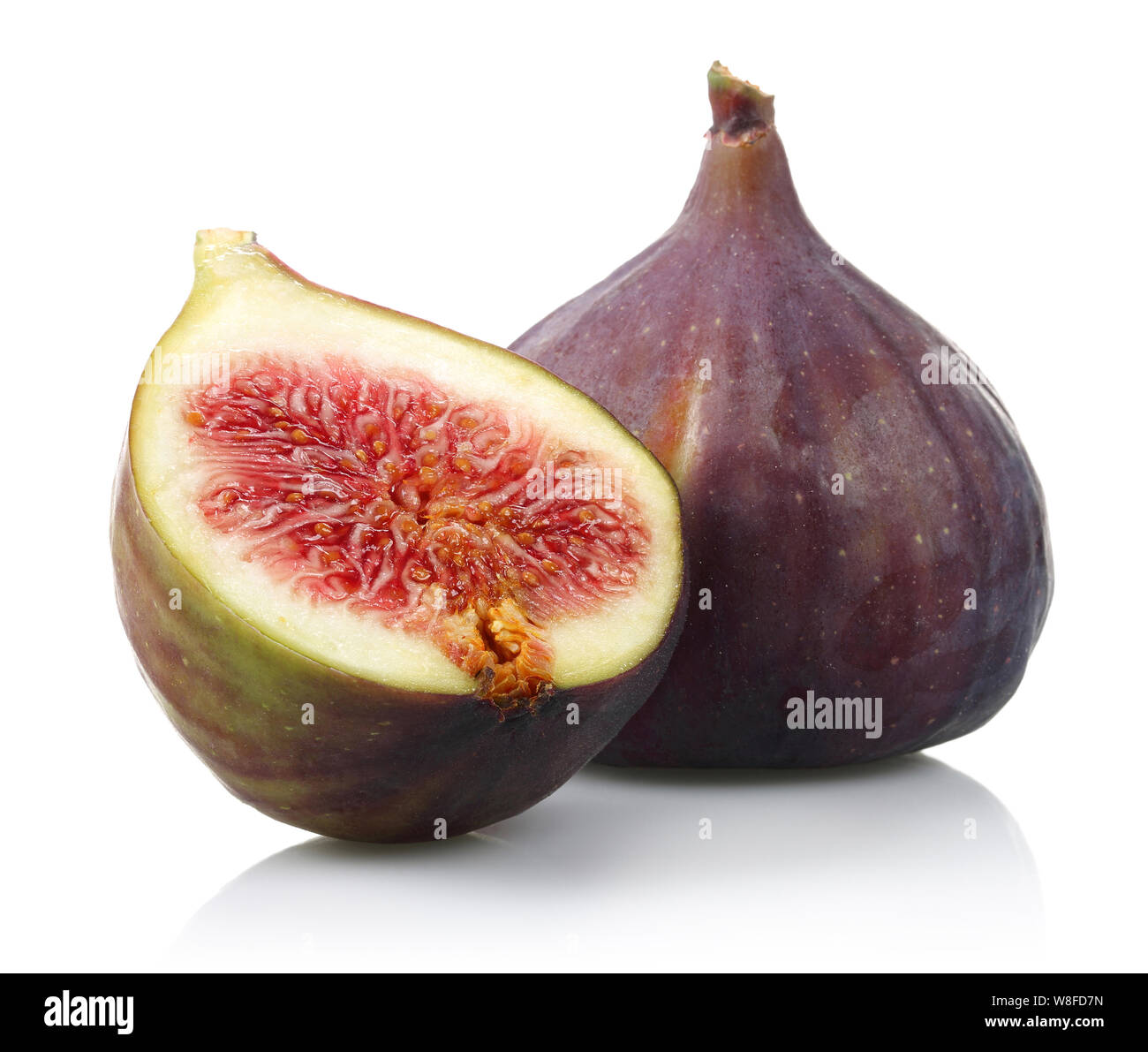 Fresh purple fig fruits isolated on white background Stock Photo - Alamy