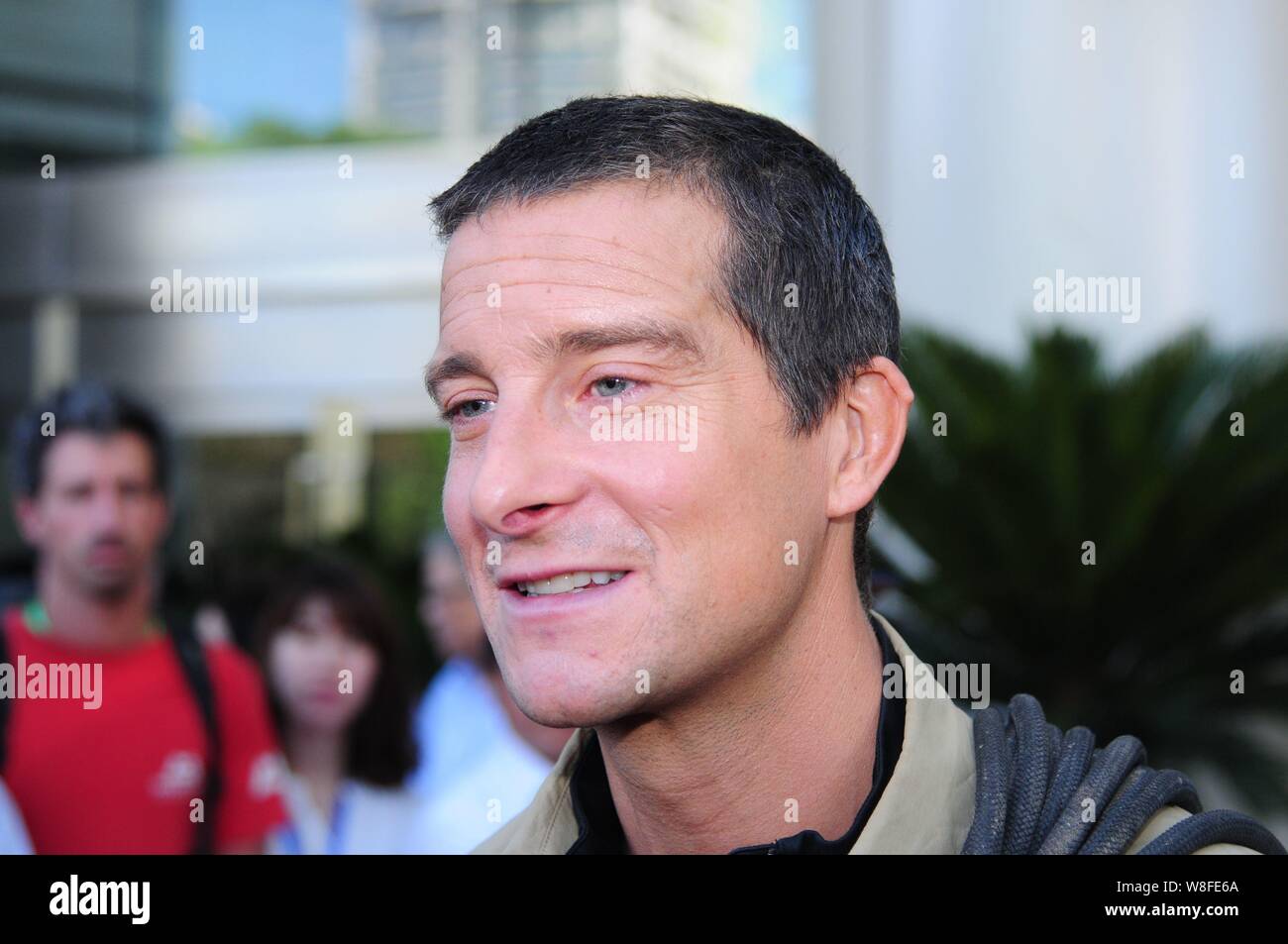 British adventurer and television presenter Bear Grylls is interviewed ...