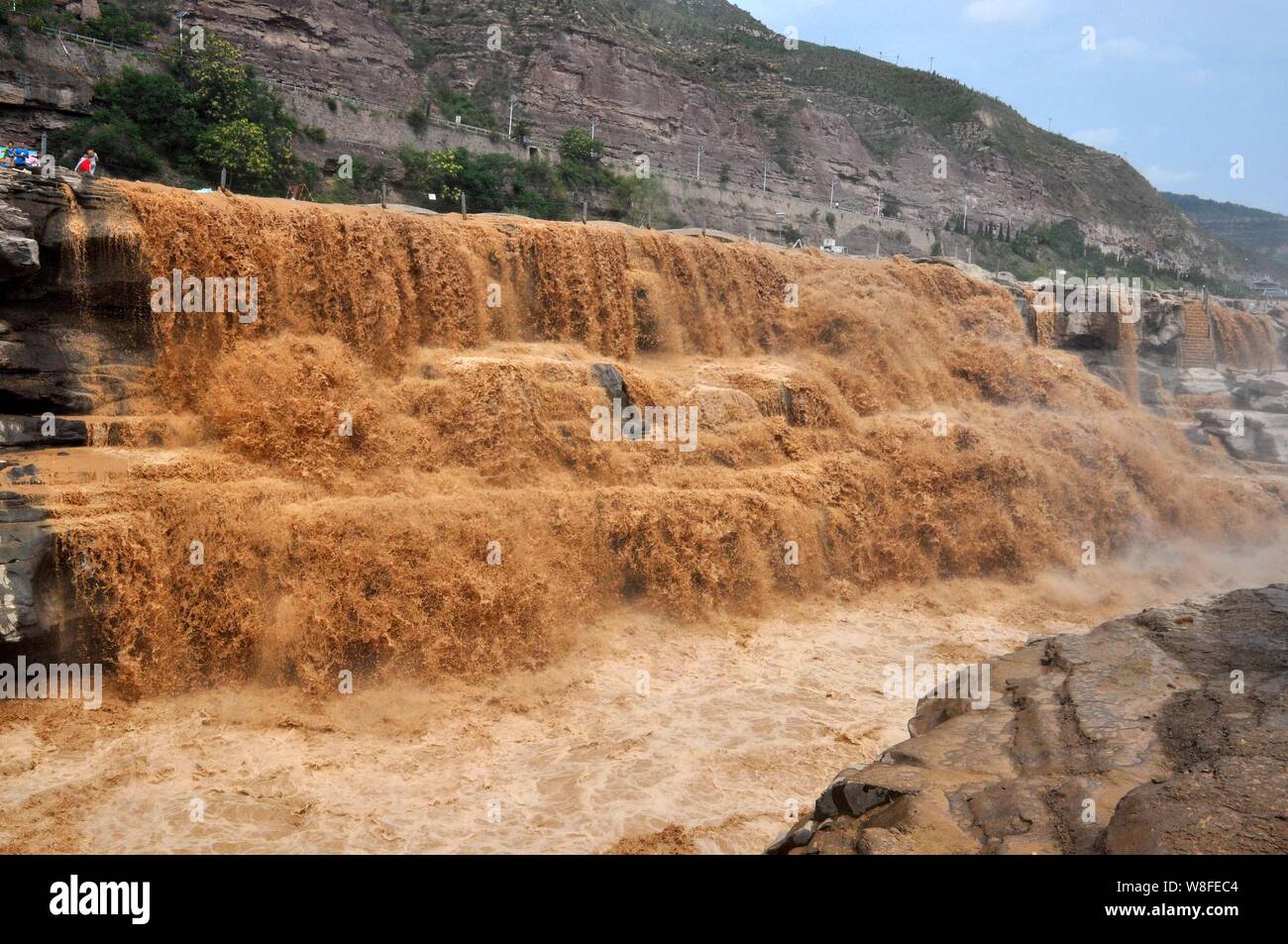 View of Hukou Waterfall in Ji county, north China's Shanxi province, 22 ...