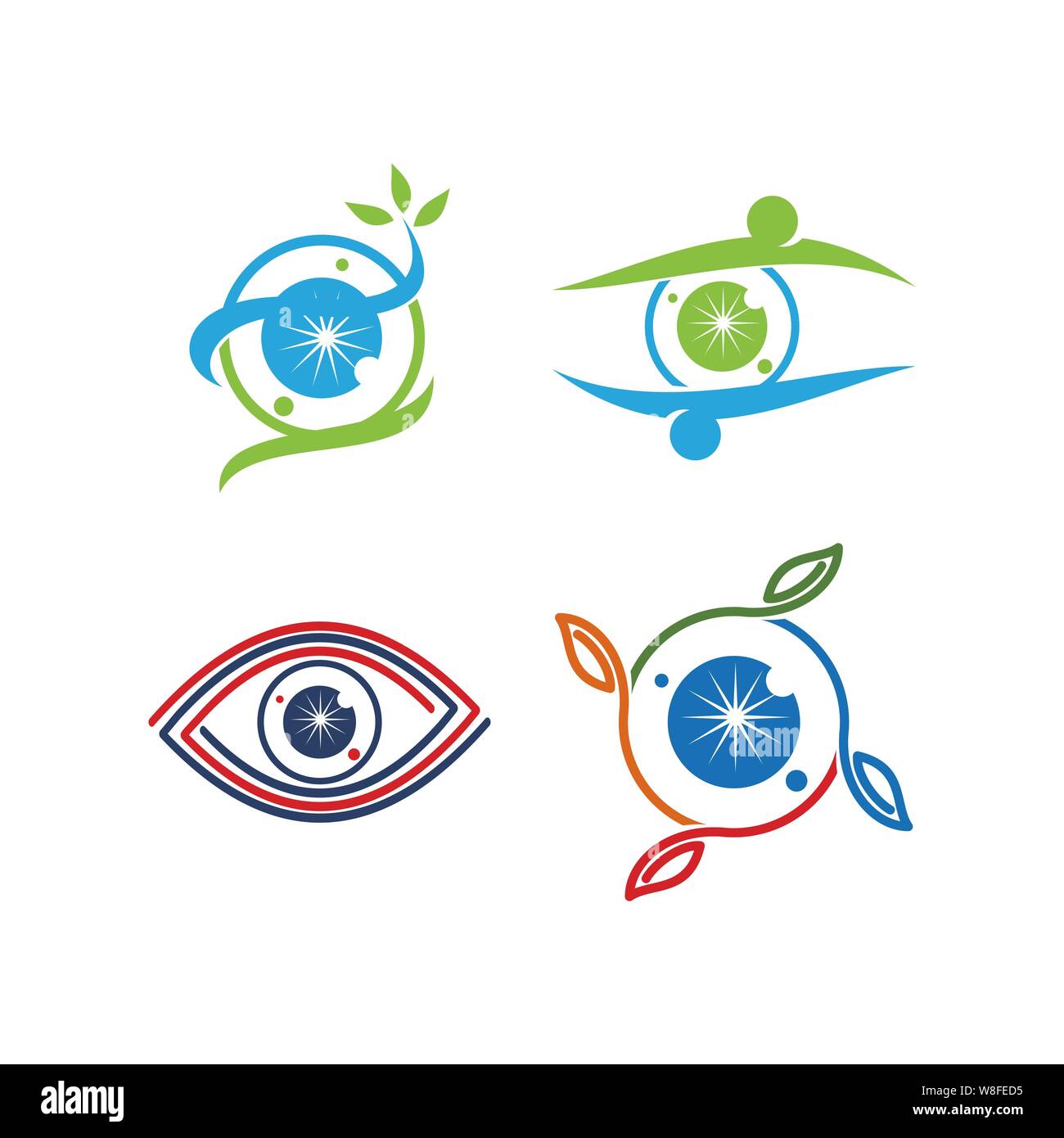 Eyeball care icon set Cut Out Stock Images & Pictures - Alamy