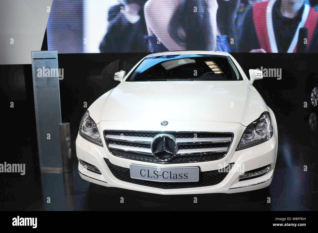 --FILE--A Mercedes-Benz CLS-Class car is displayed during an automobile ...