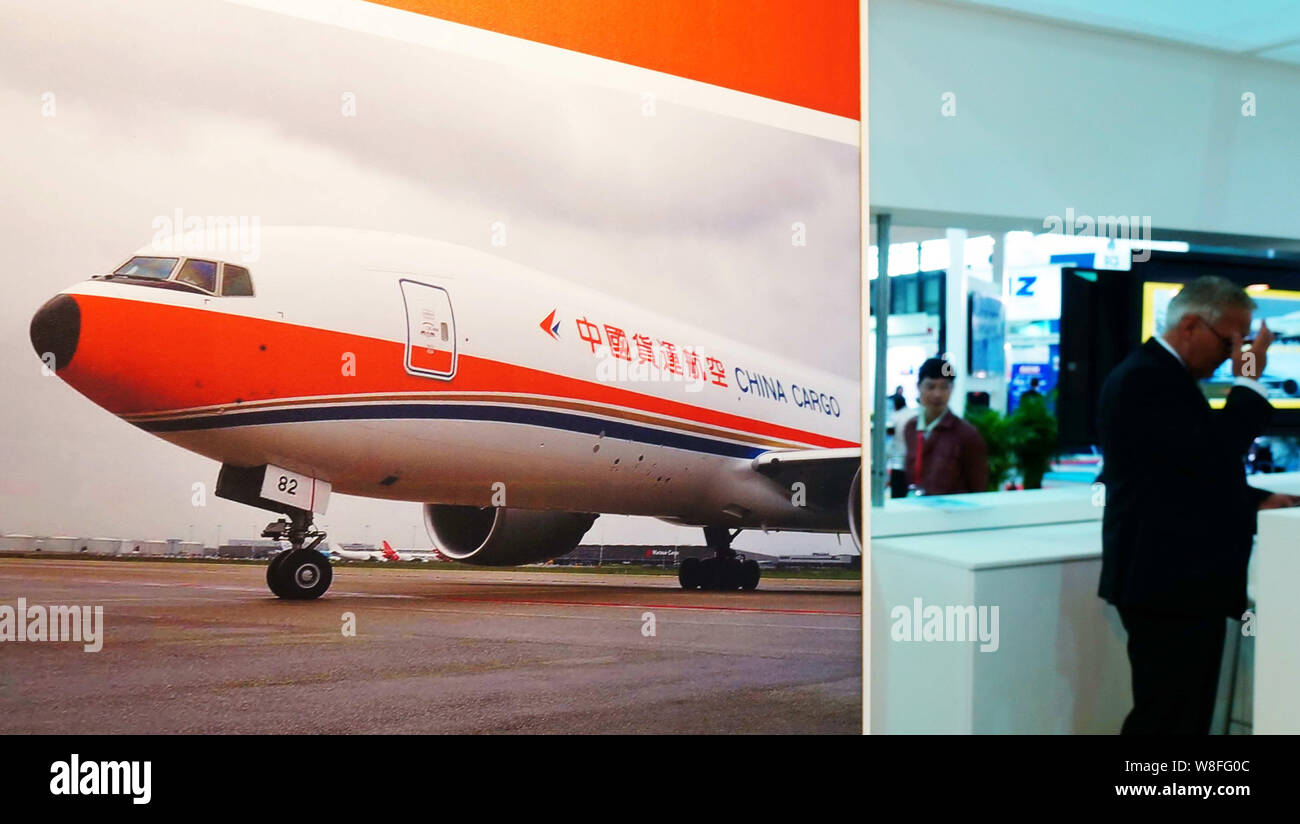 --FILE--A poster for China Cargo Airlines is seen during a fair in ...