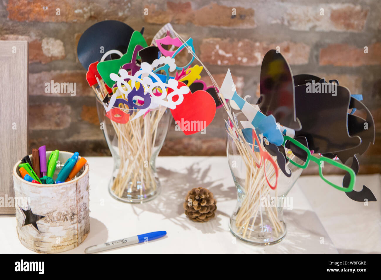 Cardboard photobooth accessories hi-res stock photography and images ...