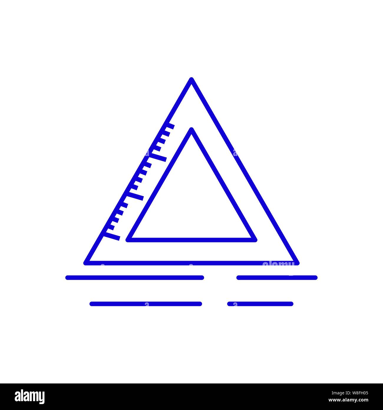 triangle rule school supply isolated icon vector illustration design ...