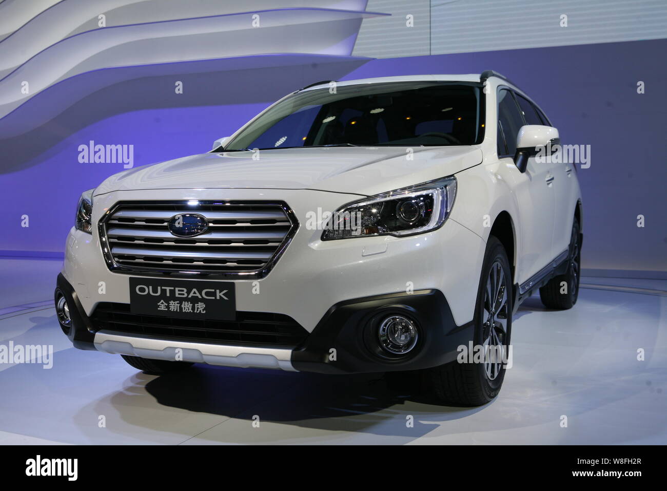 --FILE--A Subaru Outback is displayed during the 12th China (Guangzhou ...