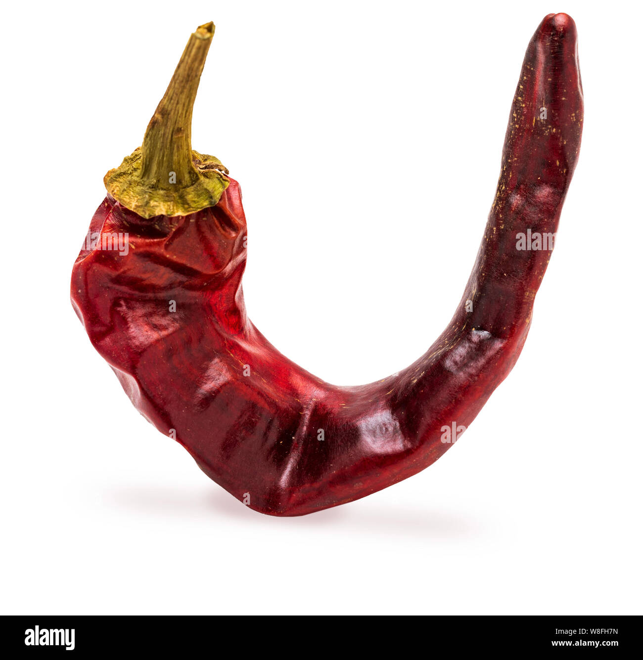 1 dry red chilli pepper Isolated on white background Stock Photo - Alamy