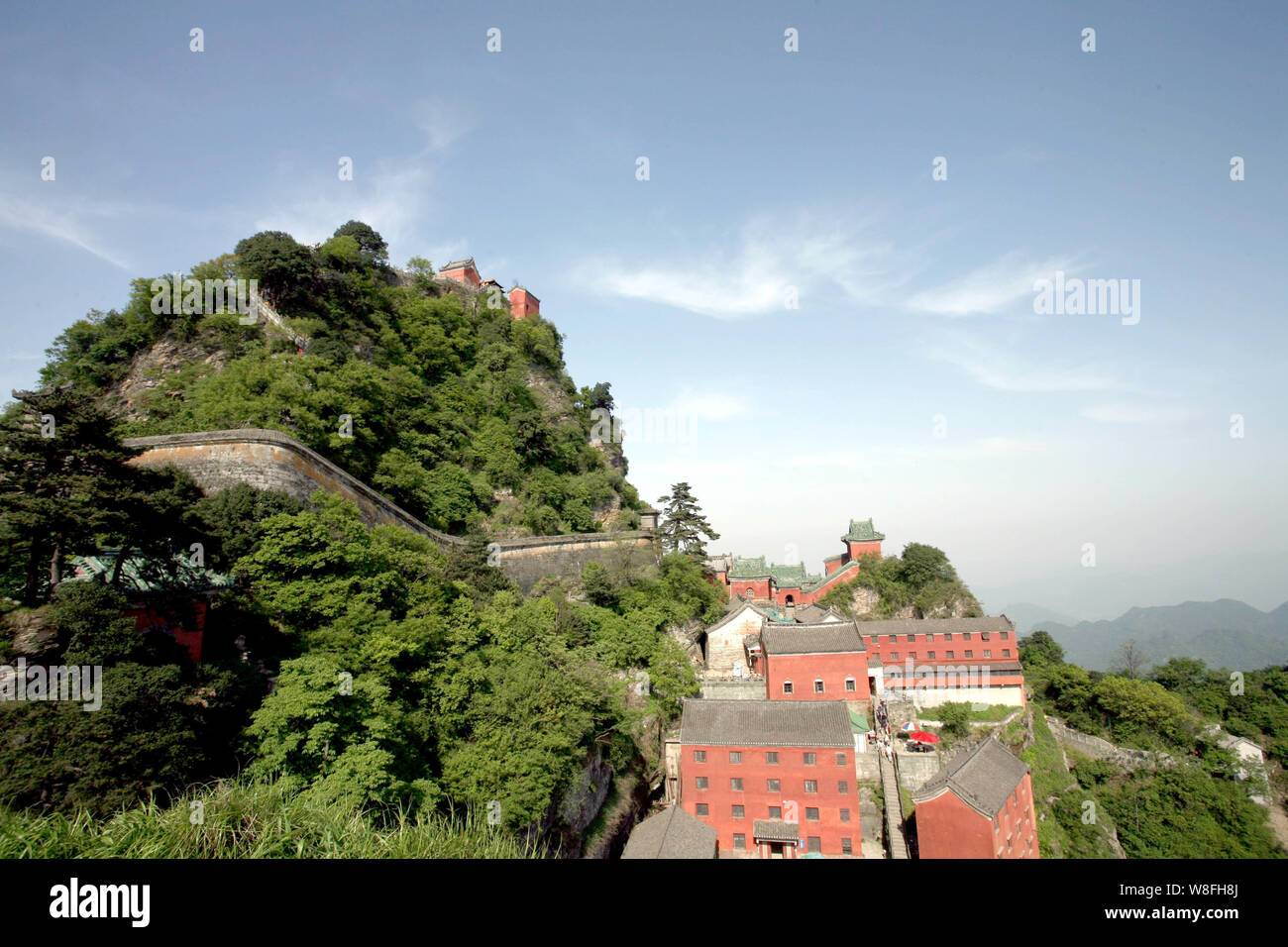 Landscape of ancient architectural complex in Wudang Mountains in ...