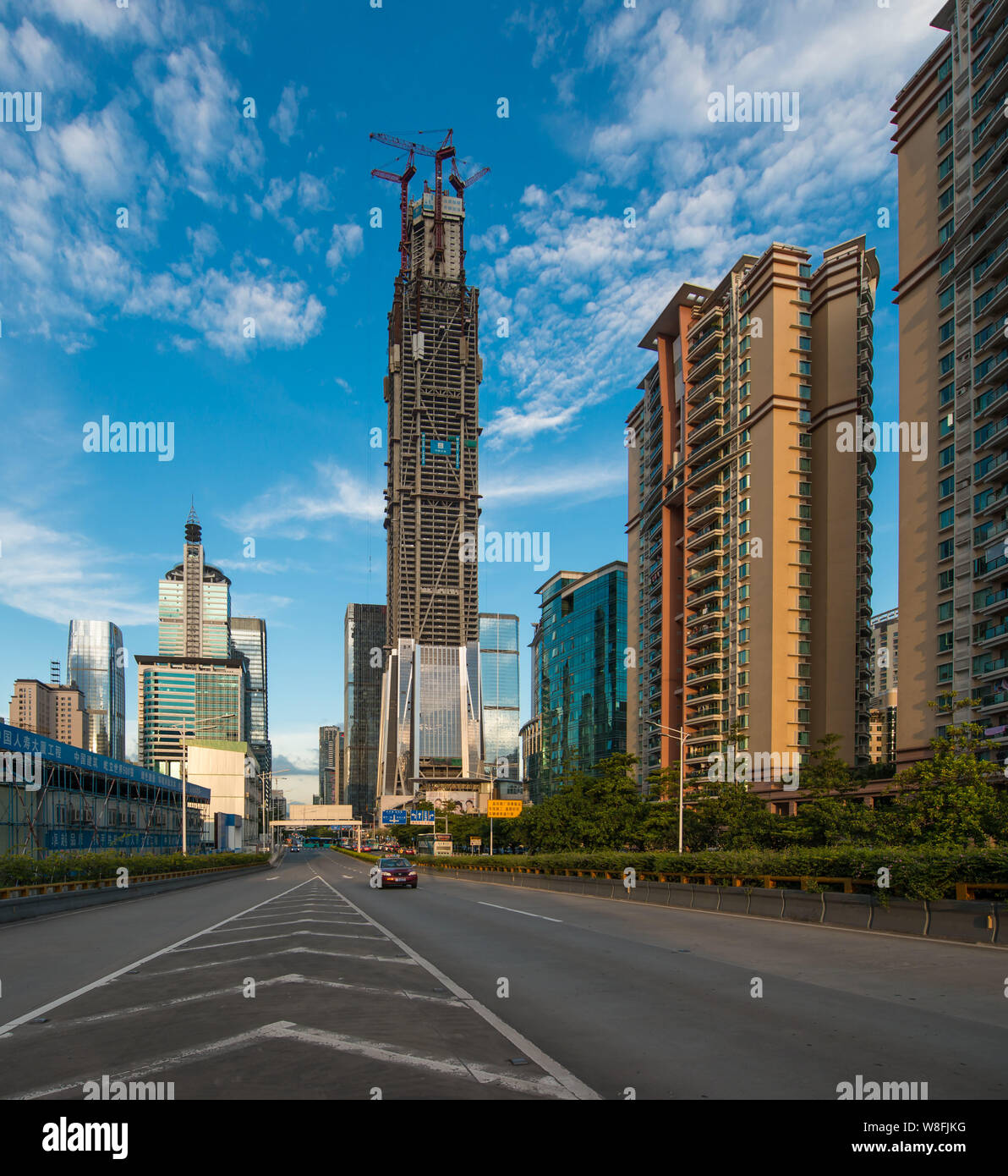 View of the Ping An International Finance Center (IFC) Tower under ...