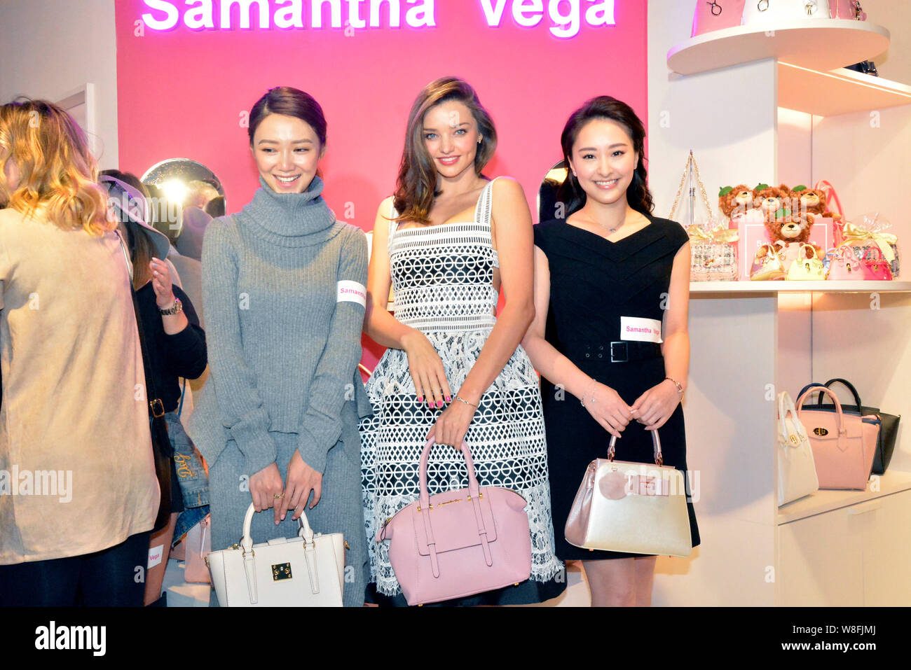 (From left) Chinese model and actress Elva Ni, Australian model Miranda ...