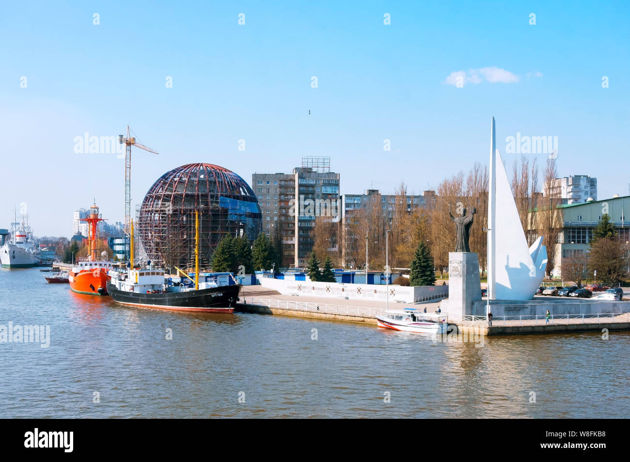 the building of the Maritime Museum under construction, a view of the ...