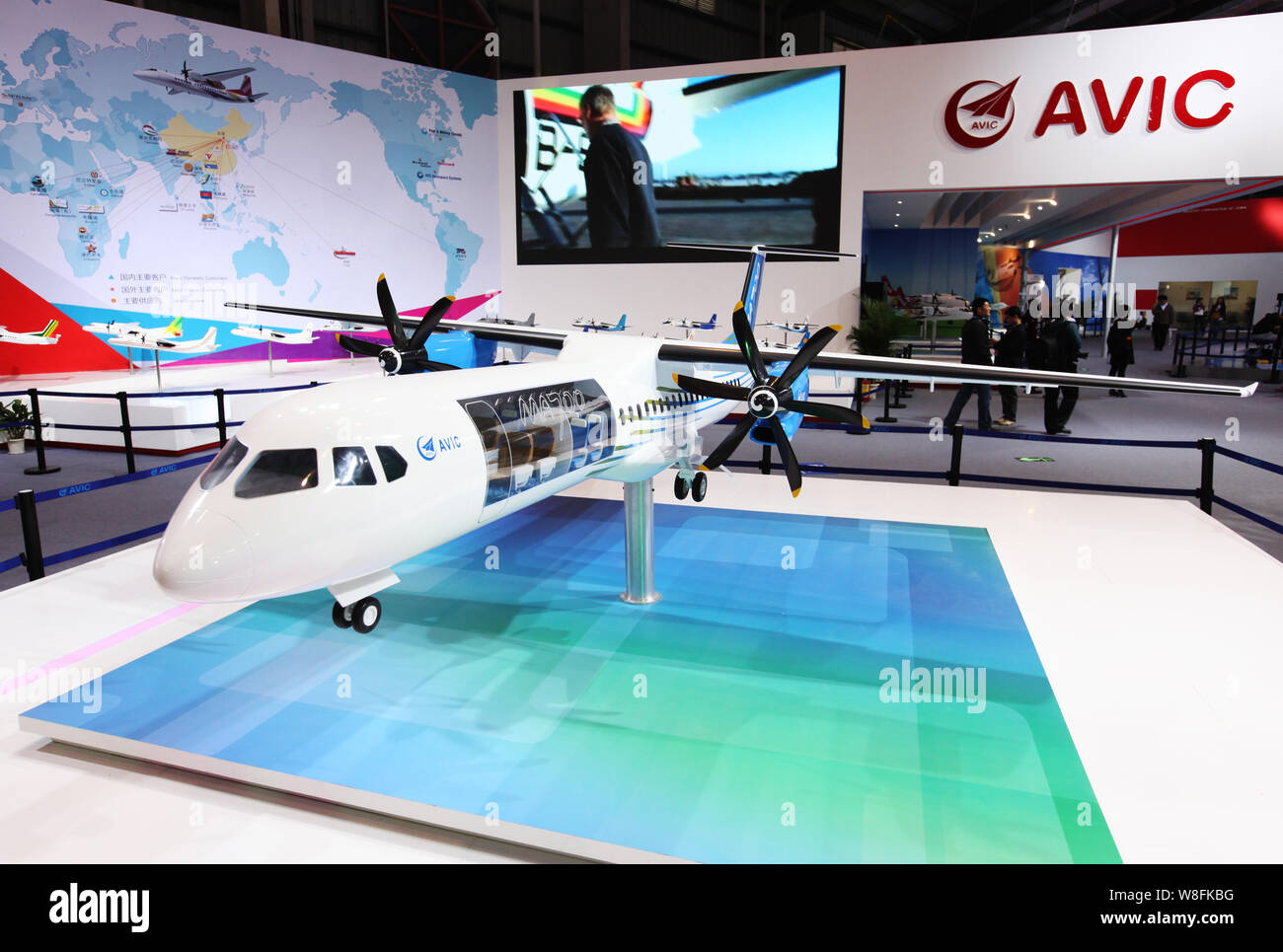 --FILE--A model of an MA700 aircraft of AVIC (Aviation Industry ...