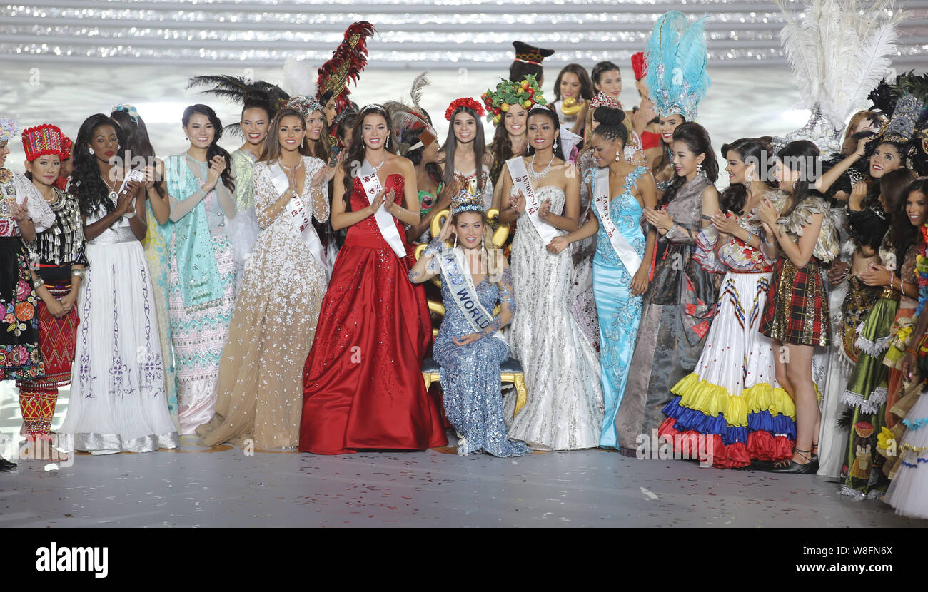 Miss Spain, Mireia Lalaguna Royo, champion of Miss World 2015 poses ...