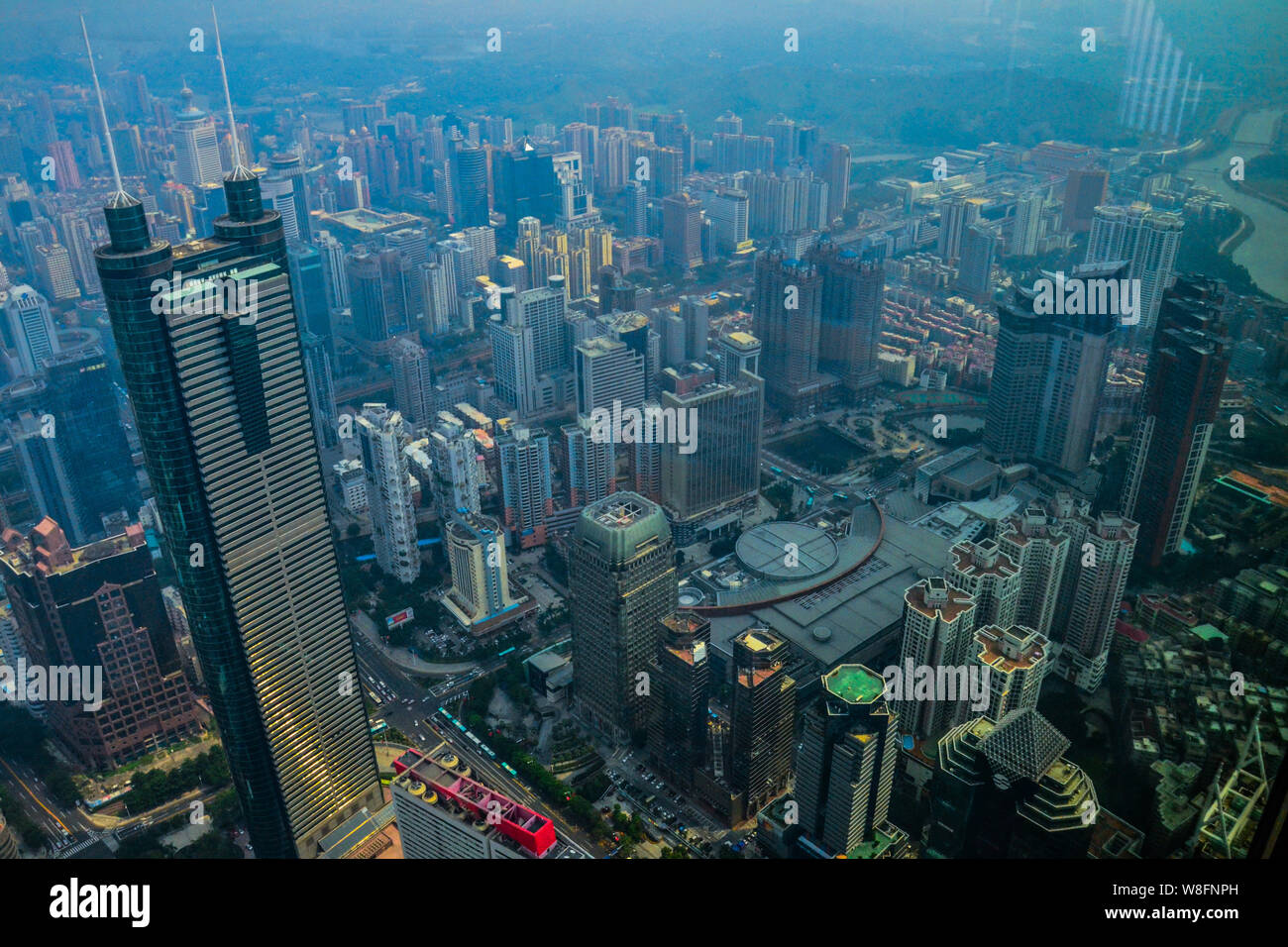 This picture taken from high in the KK100, formerly known as Kingkey ...