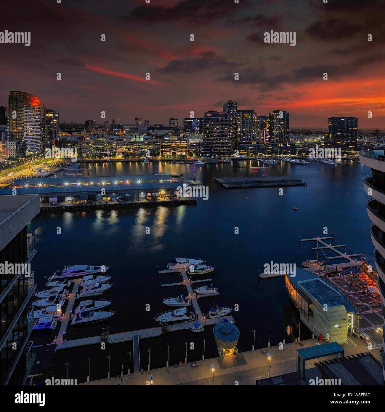 Docklands Melbourne at twilight Stock Photo - Alamy