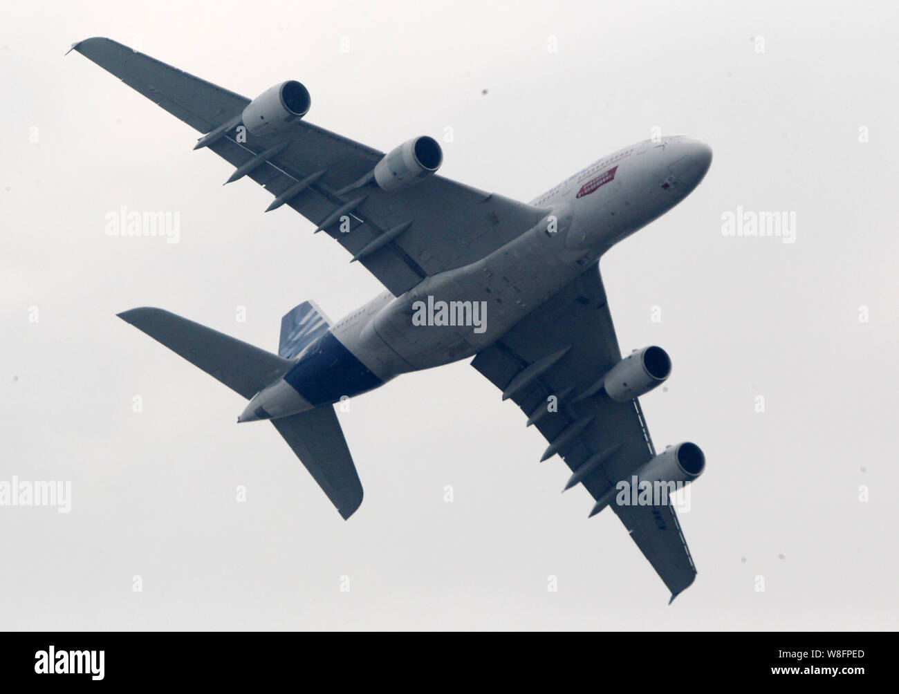 --FILE--An Airbus A380 jumbo jet takes off at the Zhuhai Jinwan Airport ...