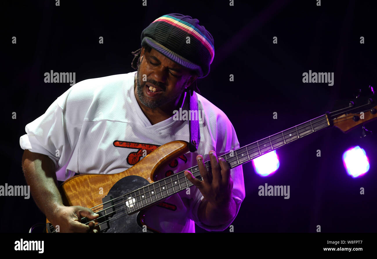 American bass player and composer Victor Wooten performs during the ...