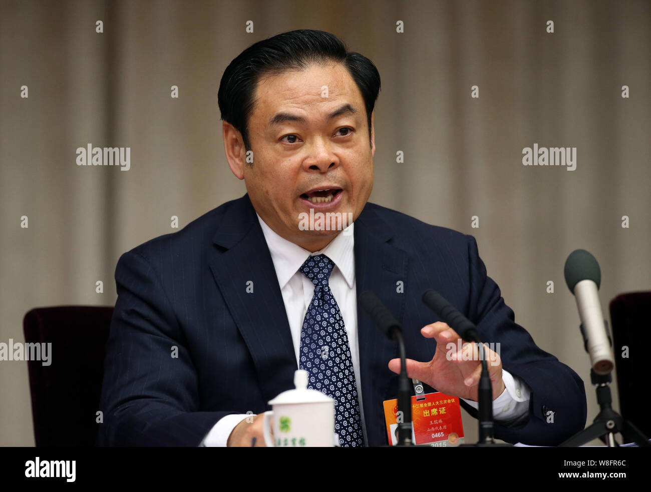 Wang Rulin, Secretary of the Shanxi provincial Committee of the ...
