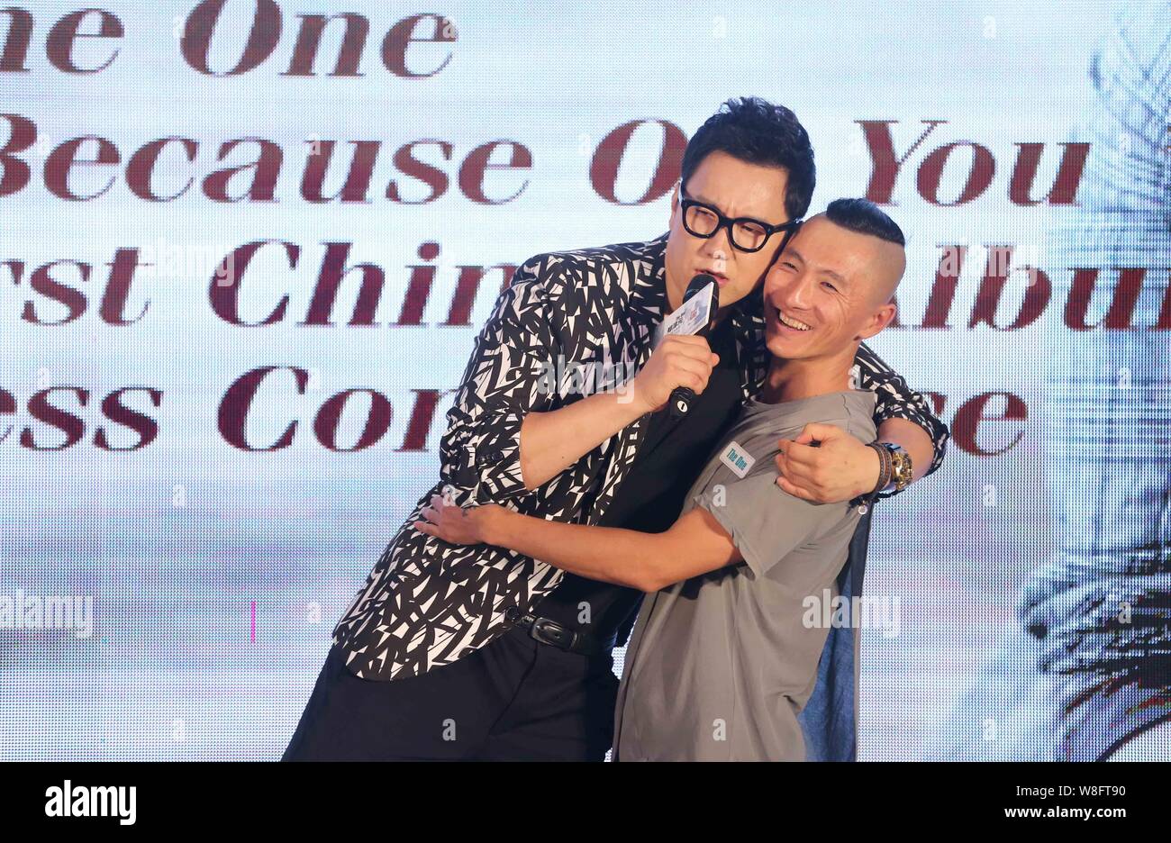 South Korean singer Jeong Soon-won, left, better known by his stage ...