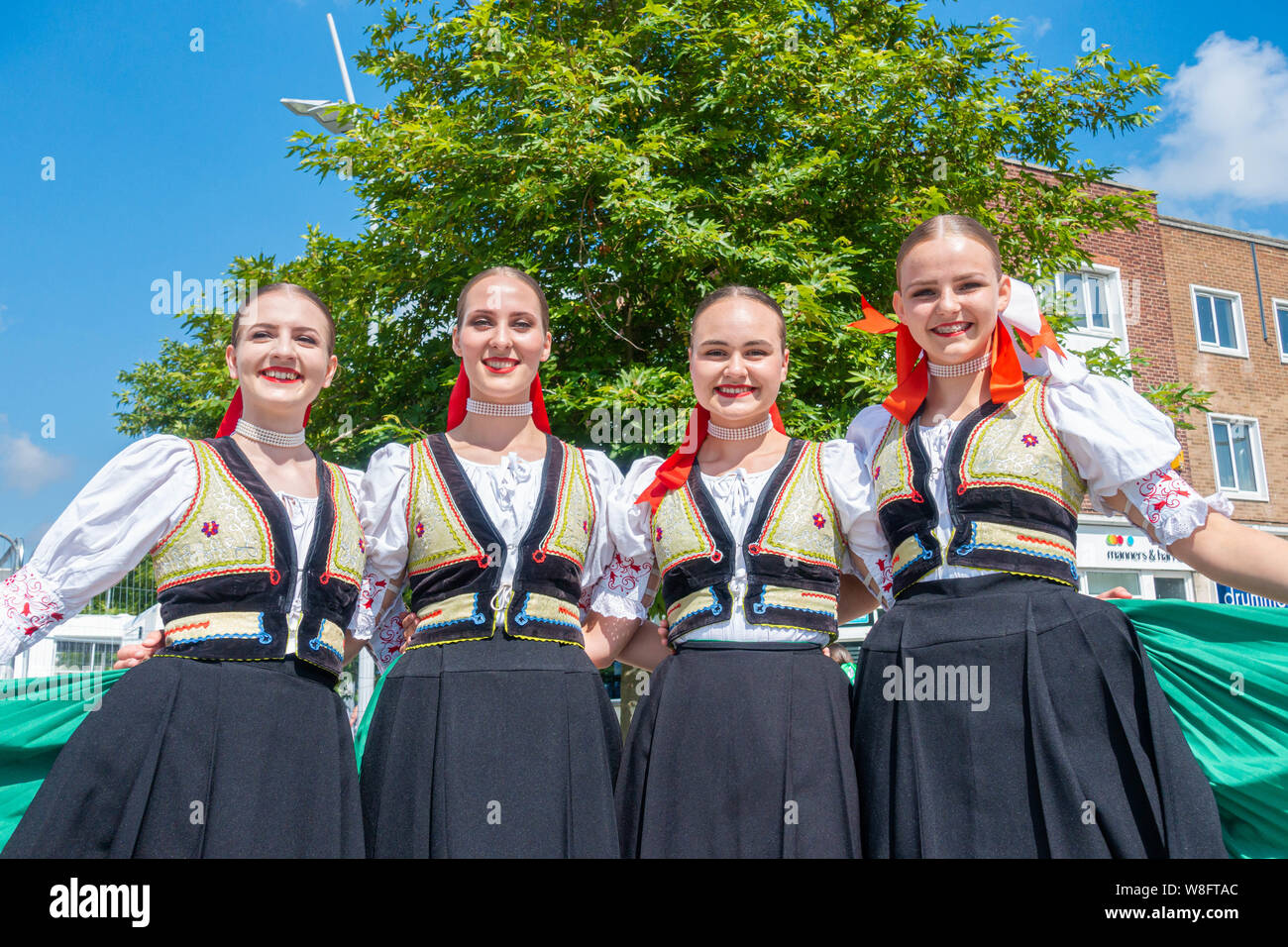 Dancers from Slovakia performing at the Billingham International ...