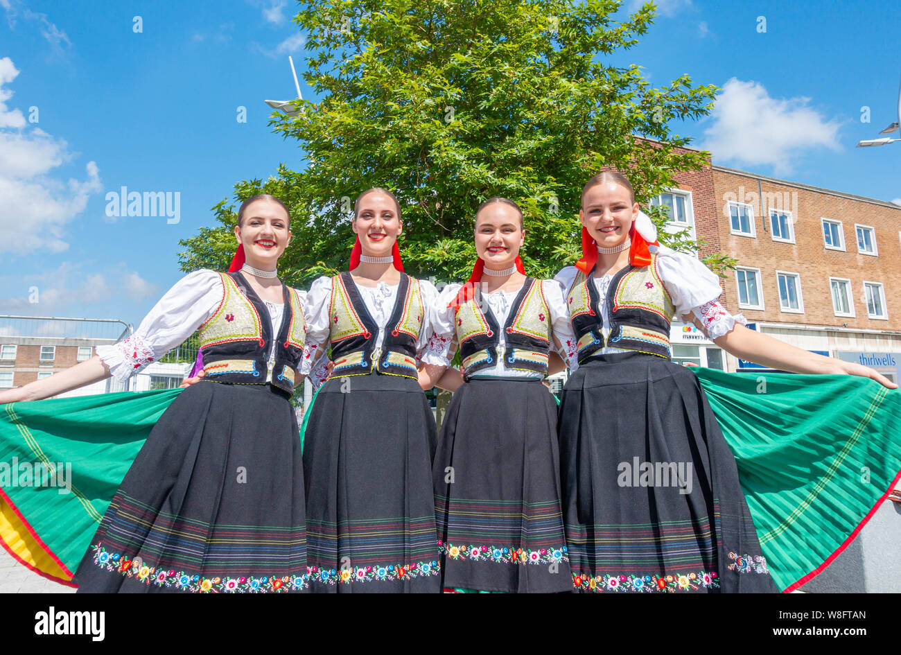 Dancers from Slovakia performing at the Billingham International ...