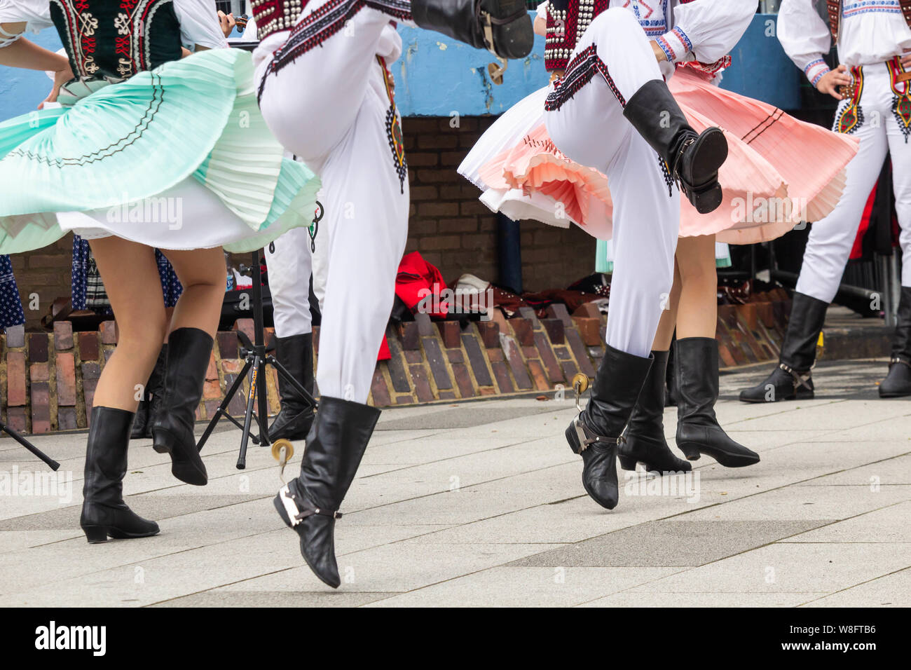 Dancers from Slovakia performing at the Billingham International ...