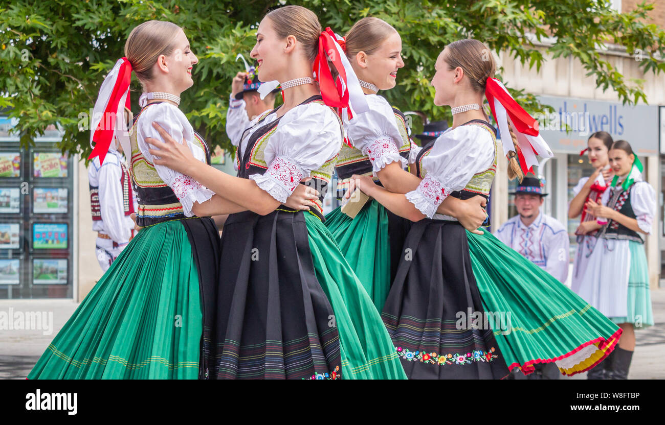 Dancers from Slovakia performing at the Billingham International ...