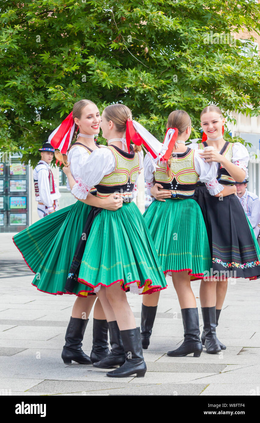 Dancers from Slovakia performing at the Billingham International ...