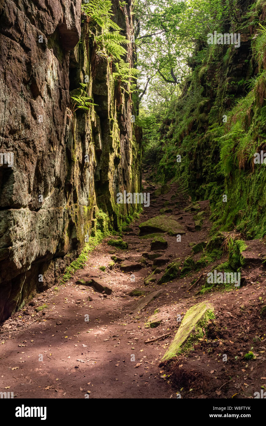 Lud's Church chasm of the Sir Gawain and the Green Knight fame at The ...