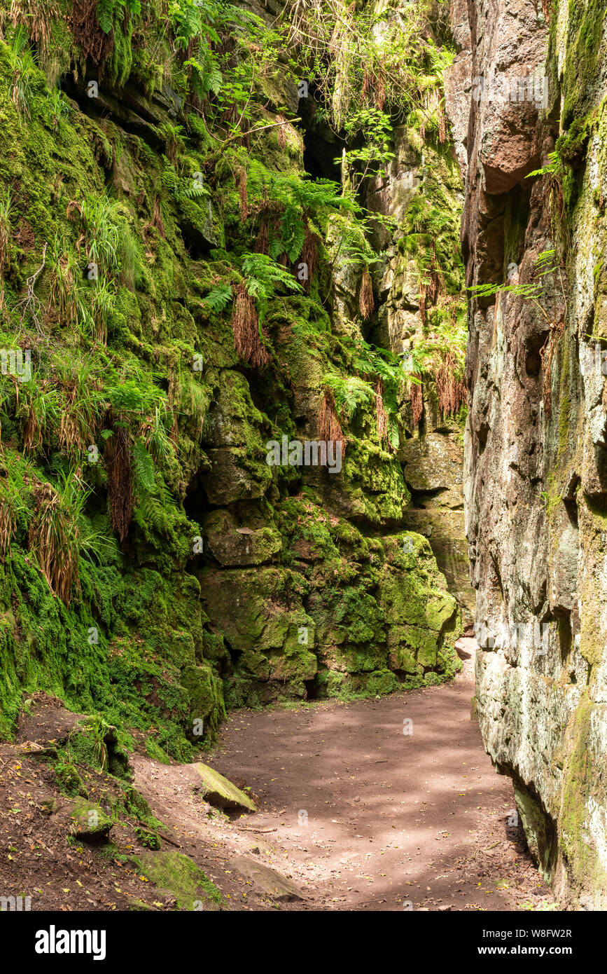 Lud's Church chasm of the Sir Gawain and the Green Knight fame at The ...