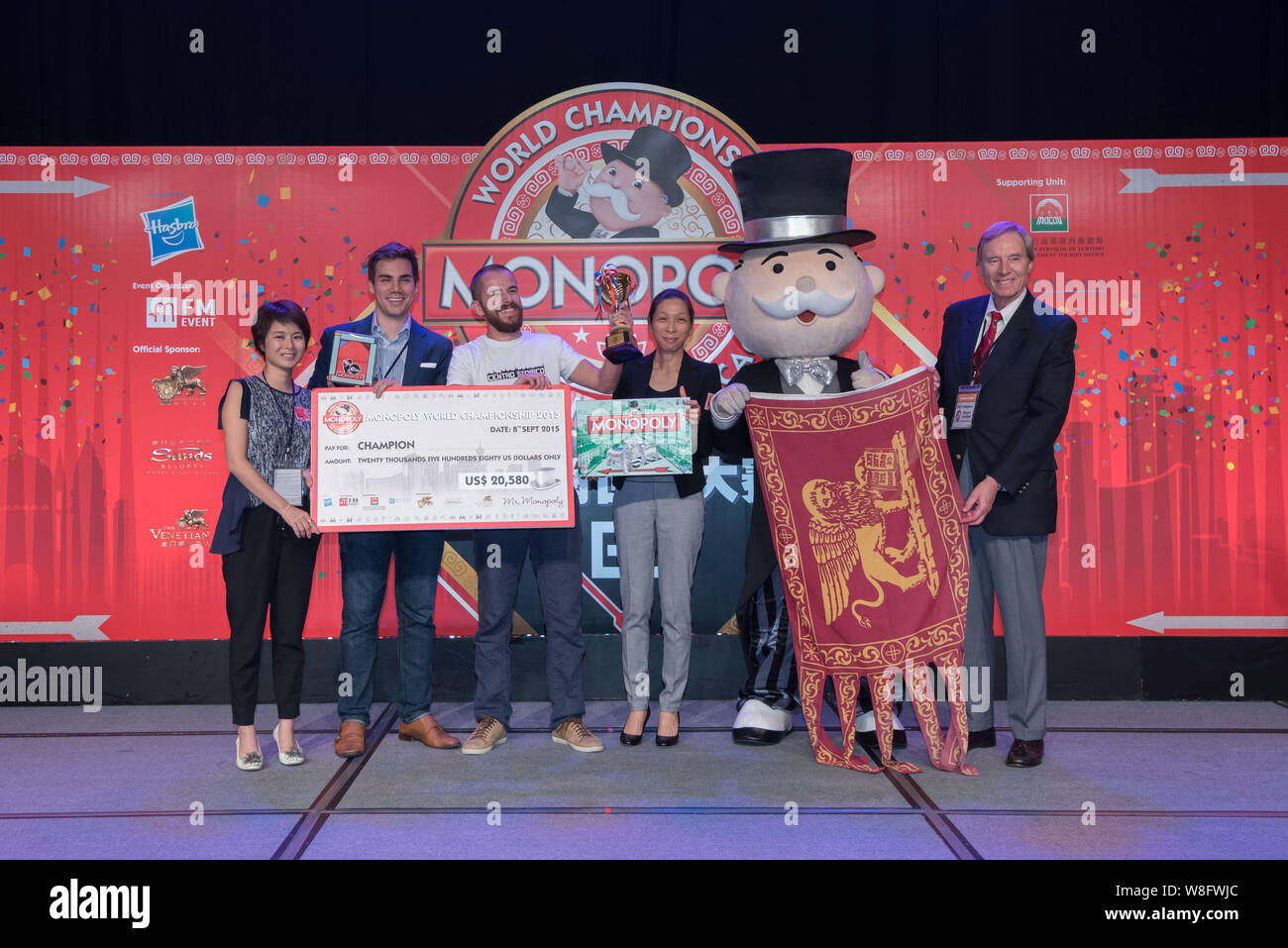 Nicolo Falcone of Italy, third left, poses during the award ceremony ...