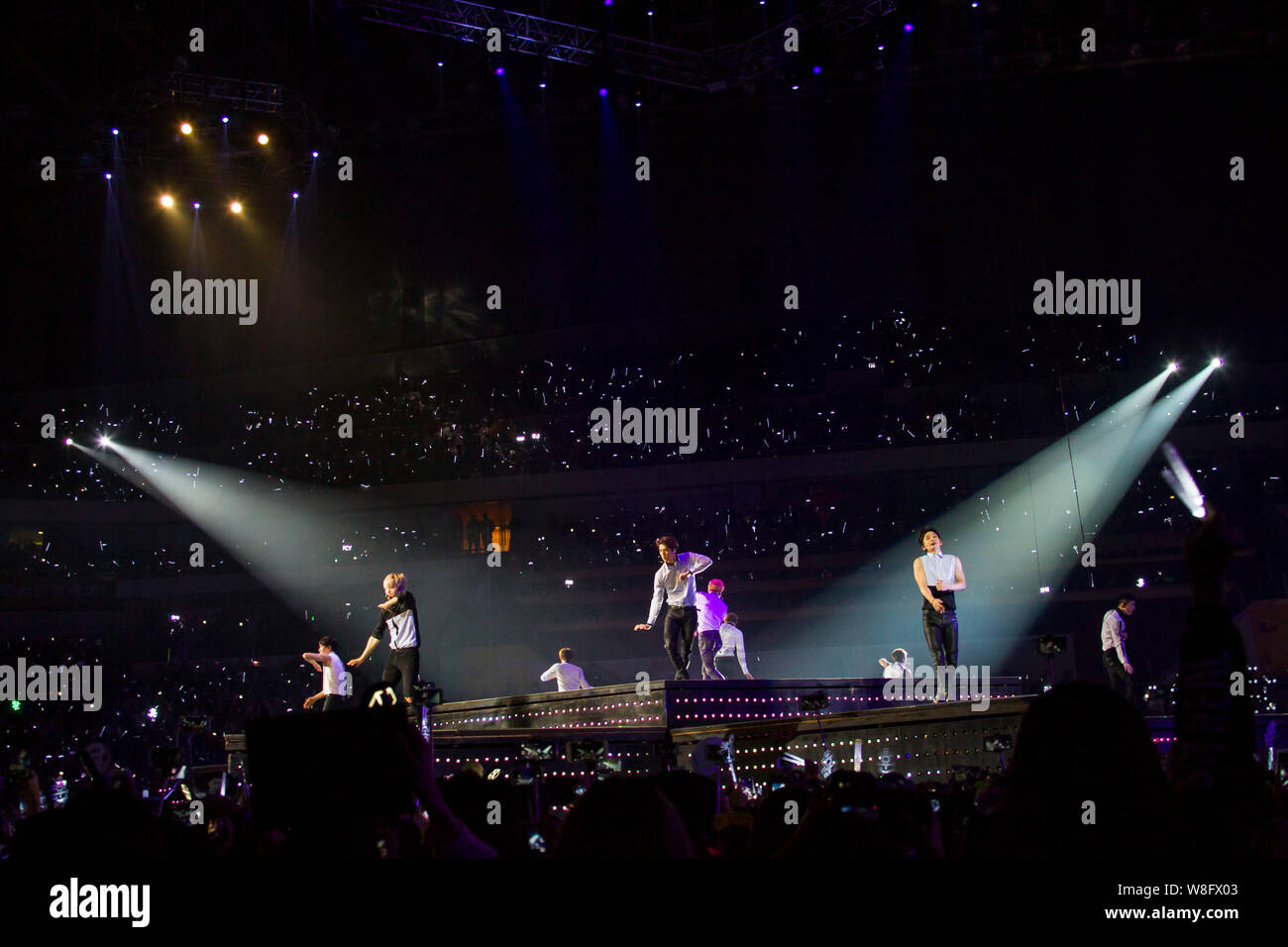 Chinese-South Korean boy group EXO performs at the Nanjing concert ...