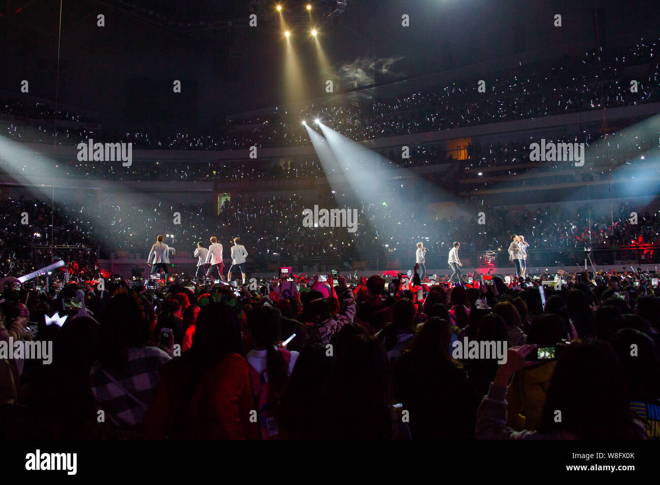 Chinese-South Korean boy group EXO performs at the Nanjing concert ...