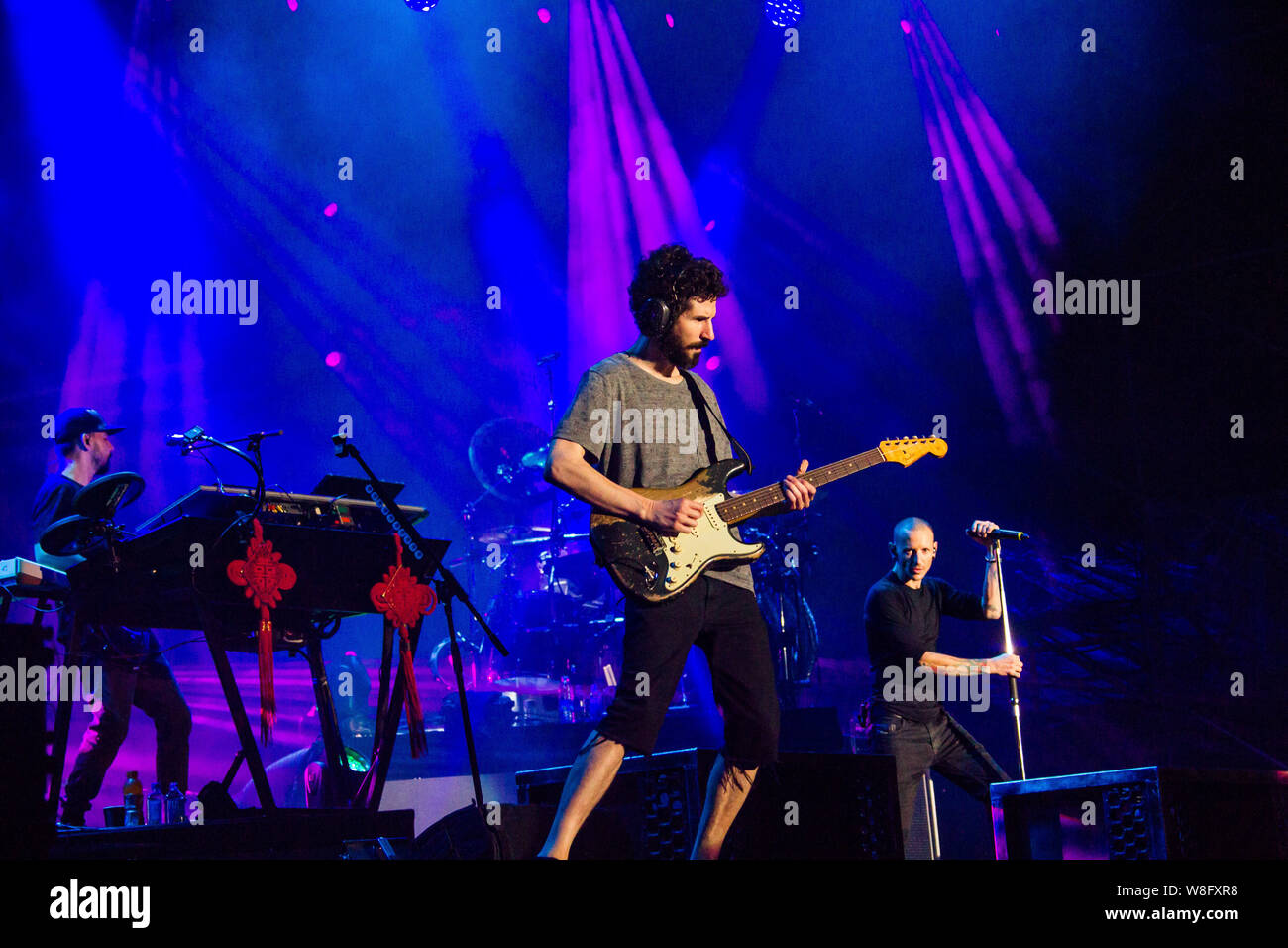 Members of American rock band Linkin Park perform during the 2015 China ...