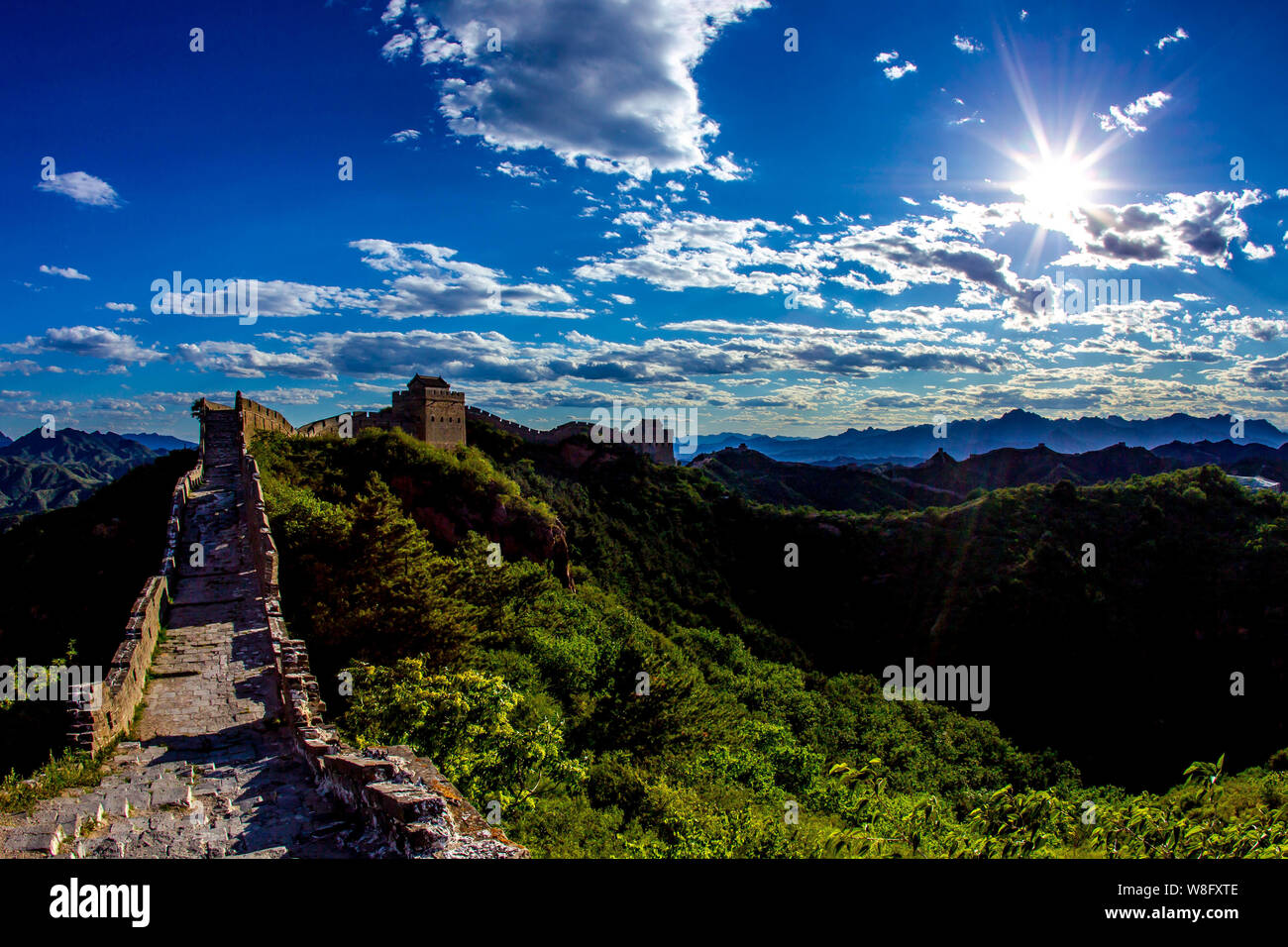 Landscape of the Jinshanling Great Wall in Luanping county, north China ...