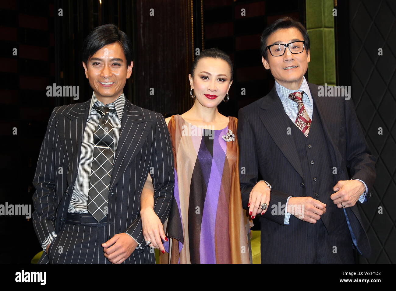 (From left) Hong Kong actor Tse Kwan Ho, actress Carina Lau and Tony ...