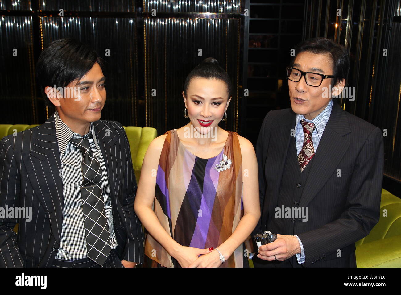(From left) Hong Kong actor Tse Kwan Ho, actress Carina Lau and Tony ...