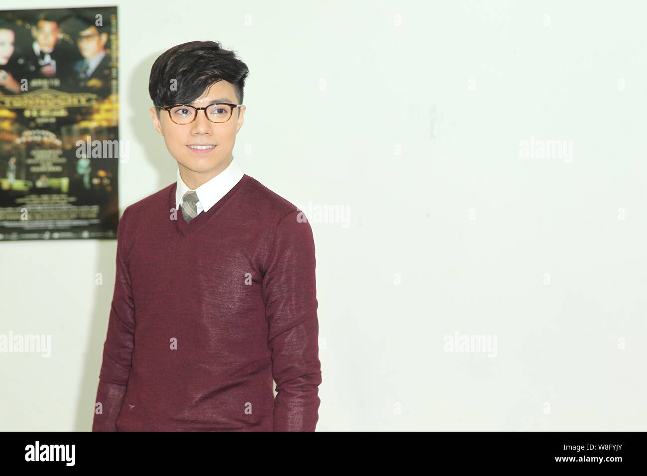 Hong Kong singer Hins Cheung poses during a rehearsal for his theatre ...