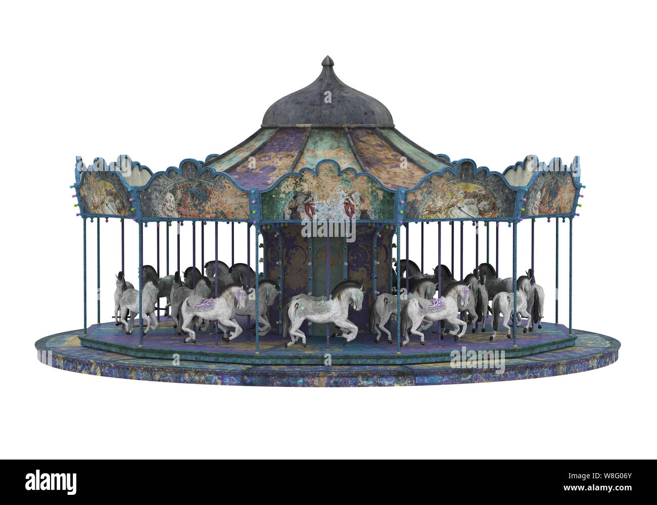 Carousel Horse Isolated Stock Photo - Alamy