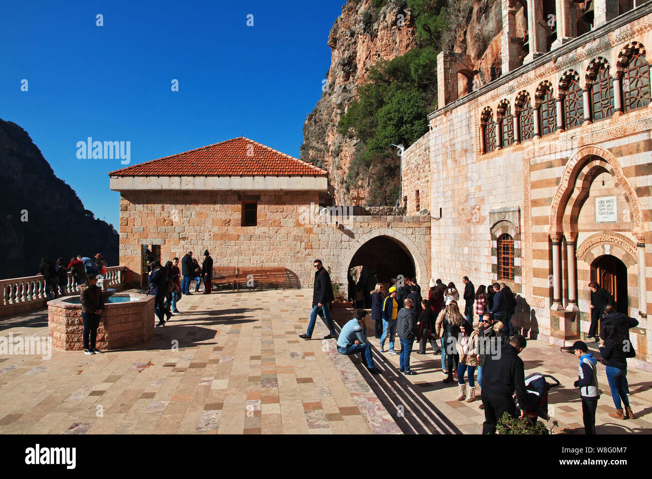 Bsharri, Lebanon - 07 Jan 2018. The monastery in Kadisha Valley ...