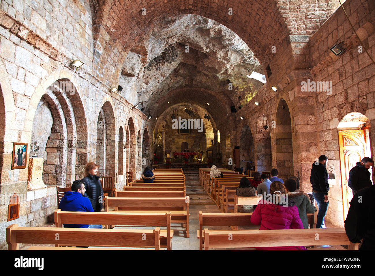 Lebanon kadisha valley cave monastery hi-res stock photography and ...