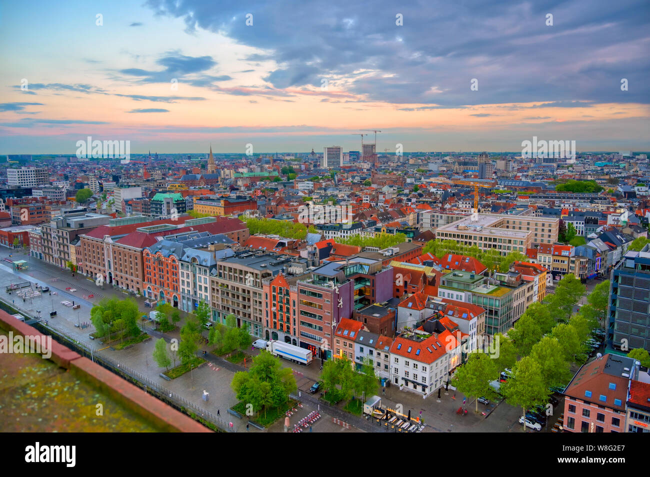 Antwerp cathedral aerial hi-res stock photography and images - Alamy