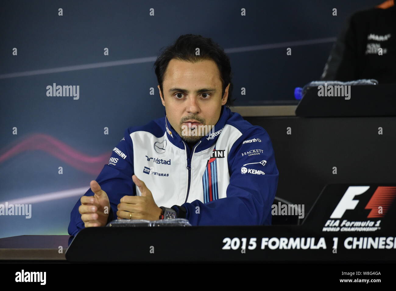 Brazilian F1 driver Felipe Massa of Williams attends a press conference ...